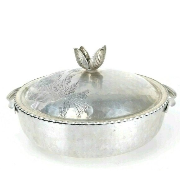 Pyrex | Dining | Vintage Pyrex Hammered Aluminum Casserole Server ...